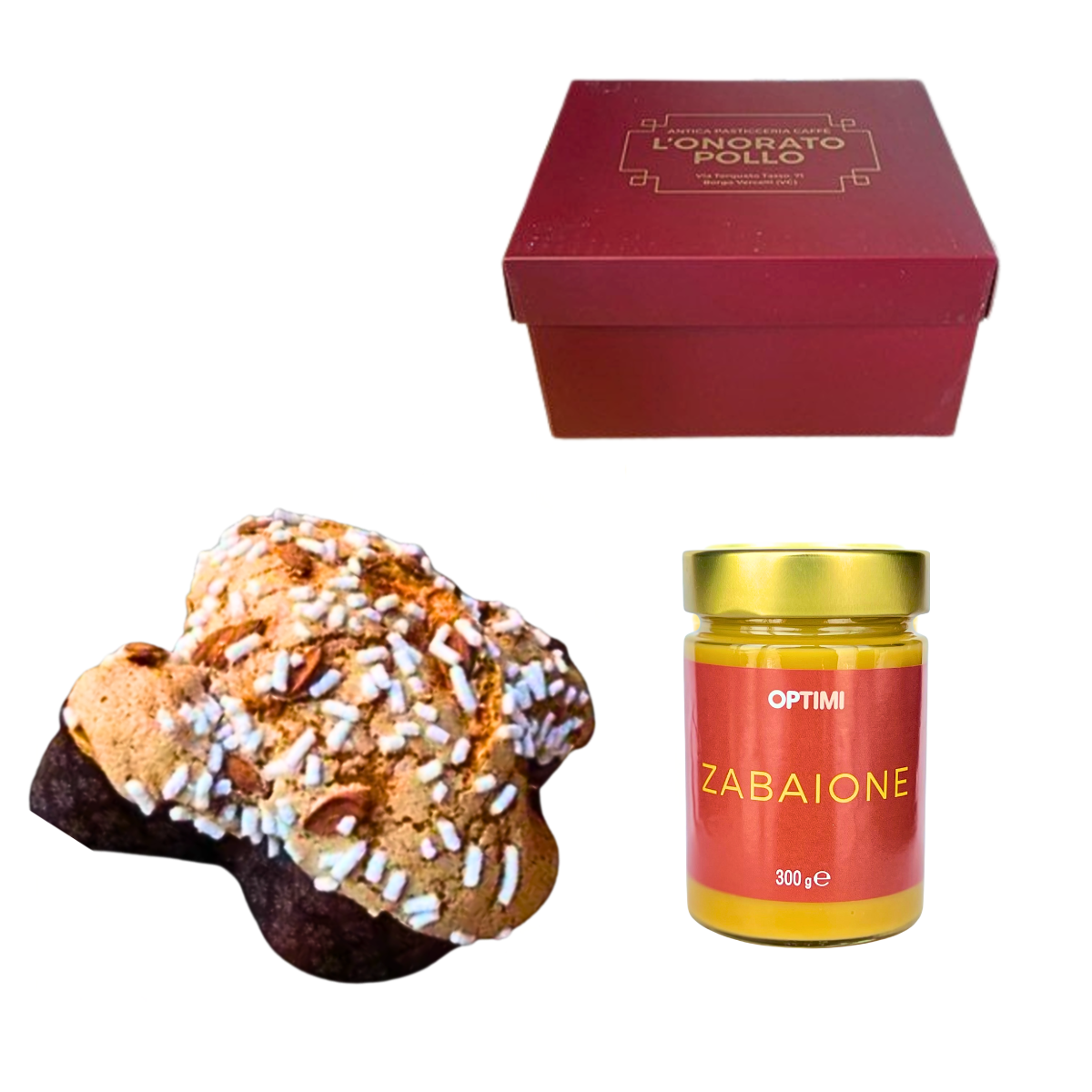 Vendita online colomba classica, 500 g e vasetto di zabaione, 300 g