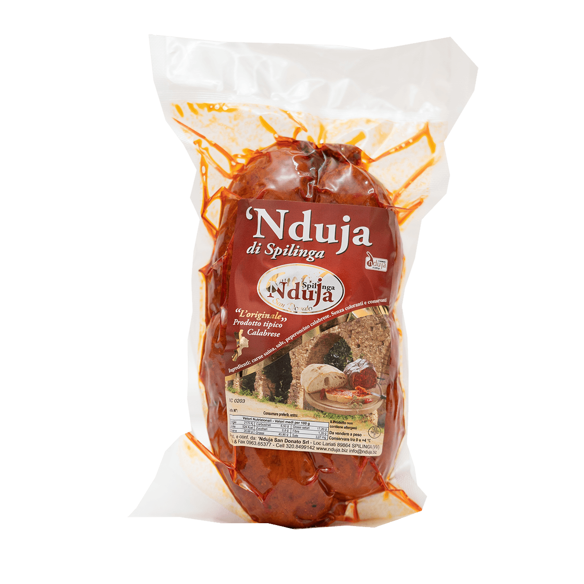Nduja di Spilinga: Nduja di Spilinga in Budello Naturale 2x380gr