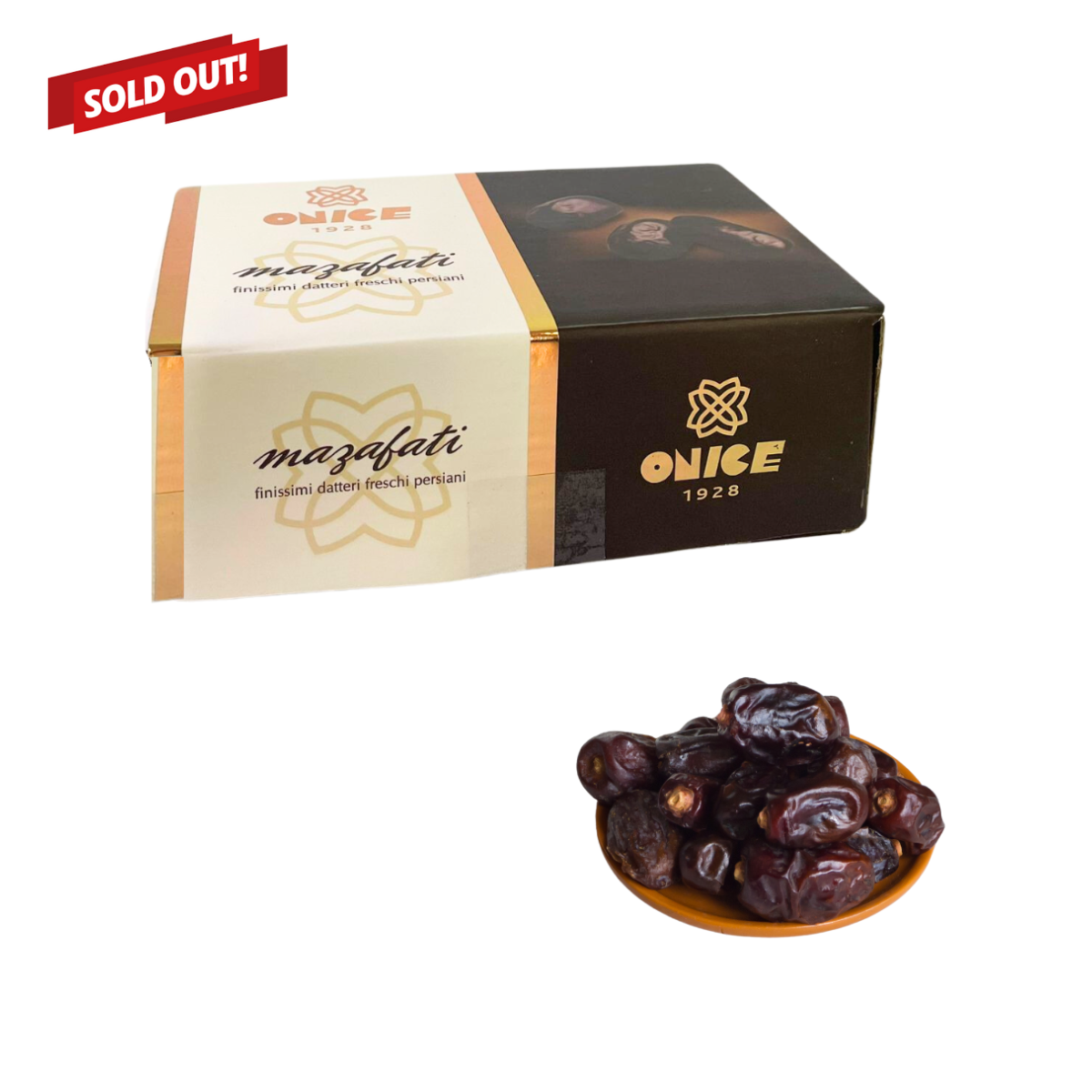 Dattes fraîches Mazafati, ligne d'or Torabi, 600g