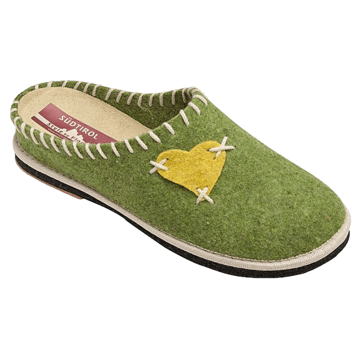 Acquista Pantofole Tirolesi: Pantofole Donna in Verde con Tacco in Offerta